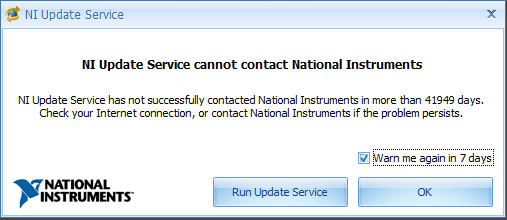 Solved Update Service Connection Issue Ni Community