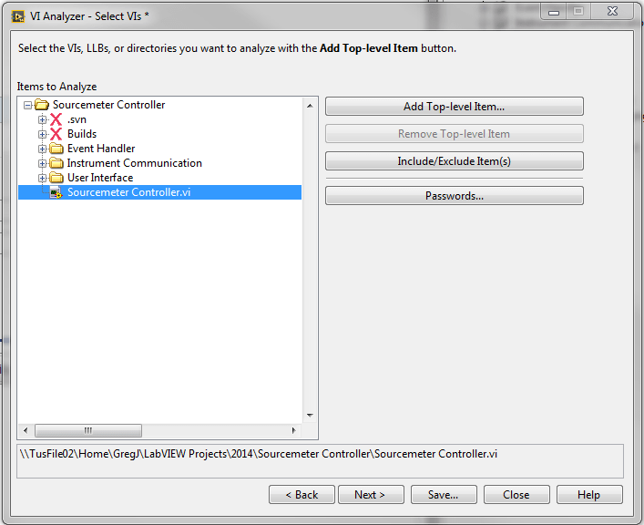 No Tests Show Up In Vi Analyzer Pics Ni Community