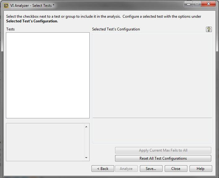 No Tests Show Up In Vi Analyzer Pics Ni Community