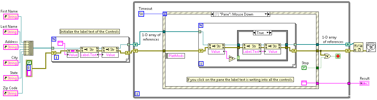 Use String Control As The Label In Labview Ni Community