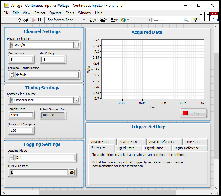 Accelerometer Data Acquisition Ni Community