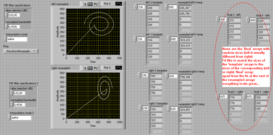 Interpolating 1d Array Ni Community