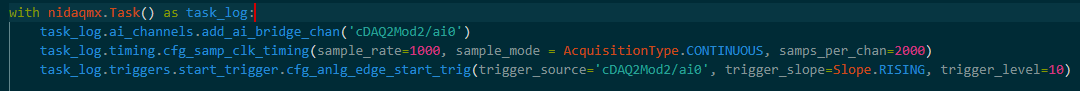 Python Daqmx How To Trigger A Logging Using Ni 9237 Module Ni Community