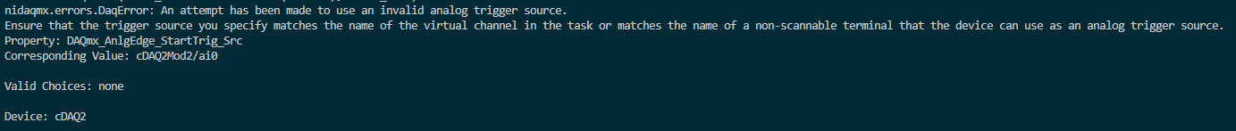 Python Daqmx How To Trigger A Logging Using Ni 9237 Module Ni Community