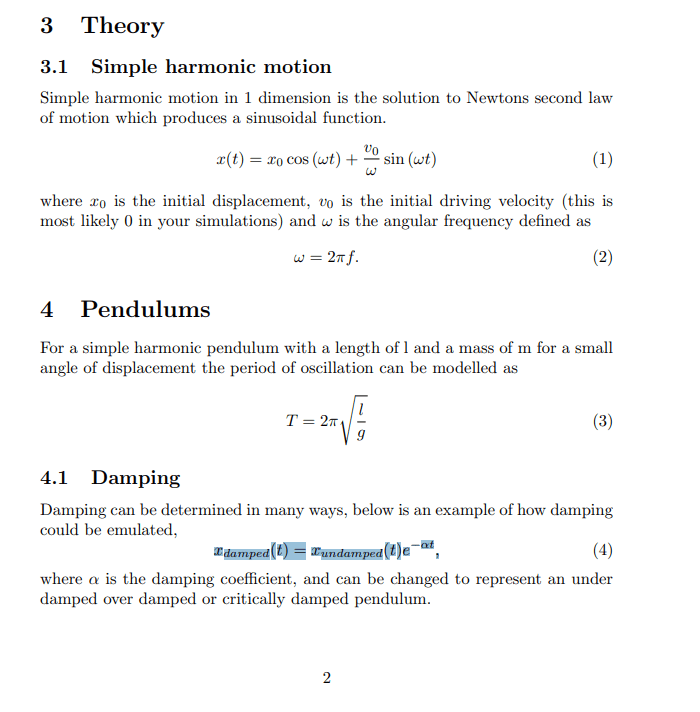 Labview Simple Pendulum Simulation Ni Community