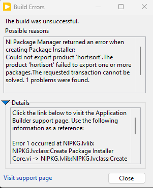 Getting Error When Publishing The Package With Include Dependencies
