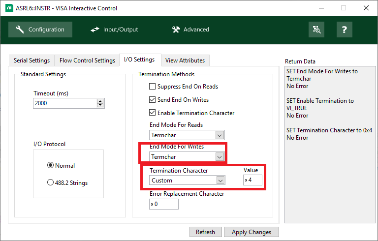 Solved Visa Does Not Write Termination Character To Tcp Ip Resource