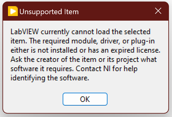 Solved Missing Module Driver Plugin Ni Community