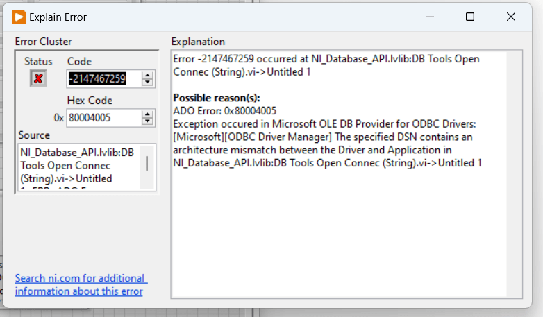 Solved Mysql Connectivity Issue Ni Community