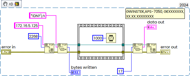 Interfacing Aps 7050 Ac Power Supply To Labview Through Ethernet Page