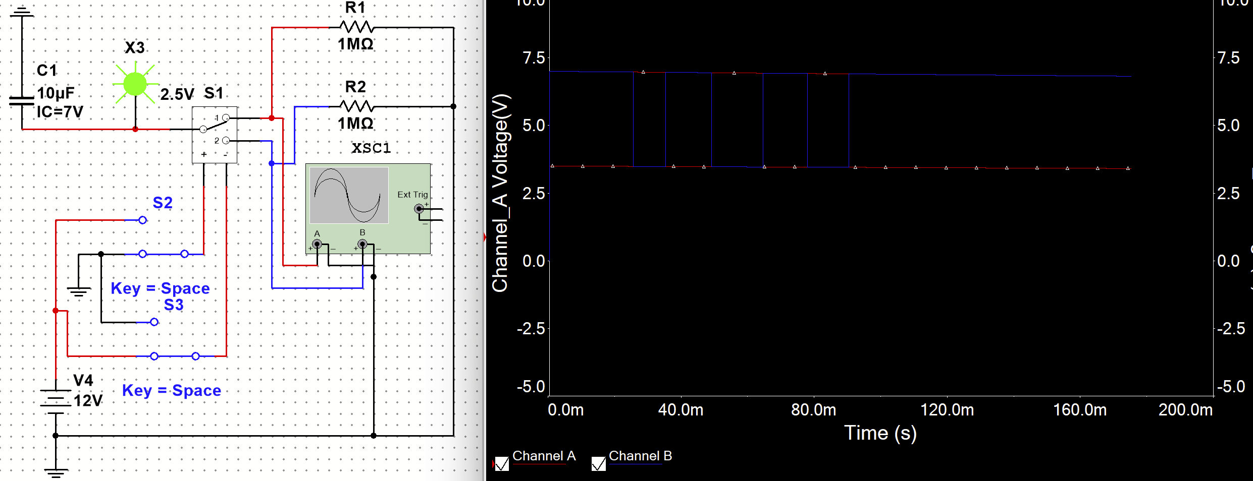 Multisim Voltage Controlled Switch Spdt Issue Outputting Voltage When
