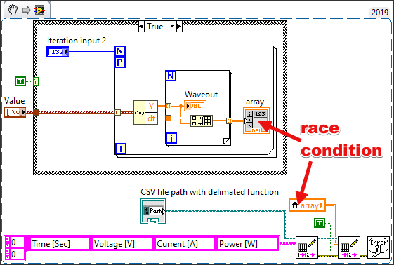 Writing Waveform Data Into Csv File Ni Community