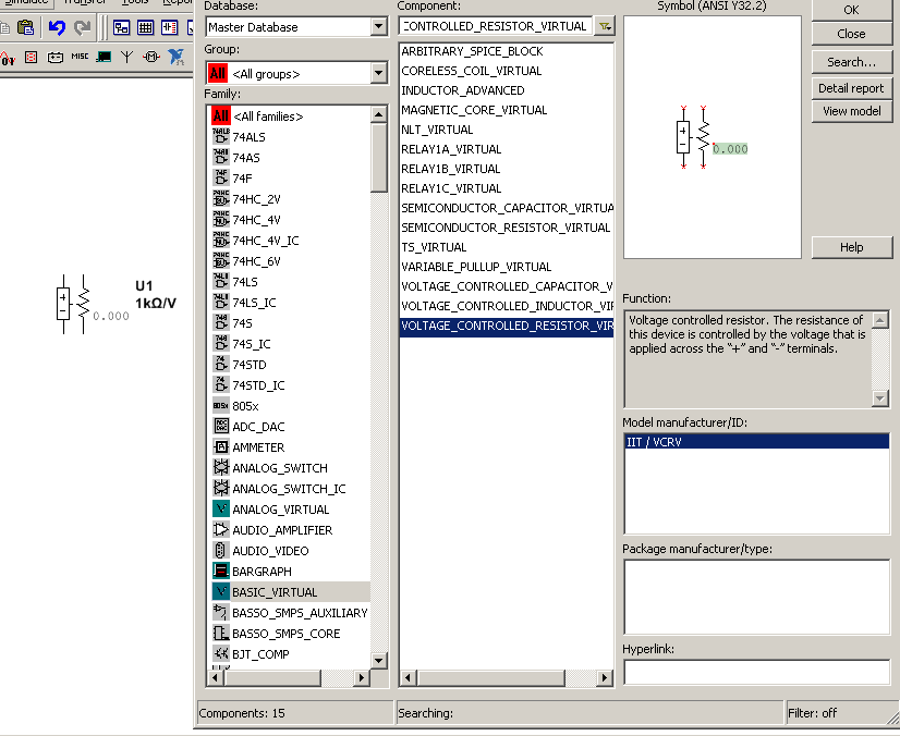 Trying To Incorporate A User Defined Expression Function For A Resistor