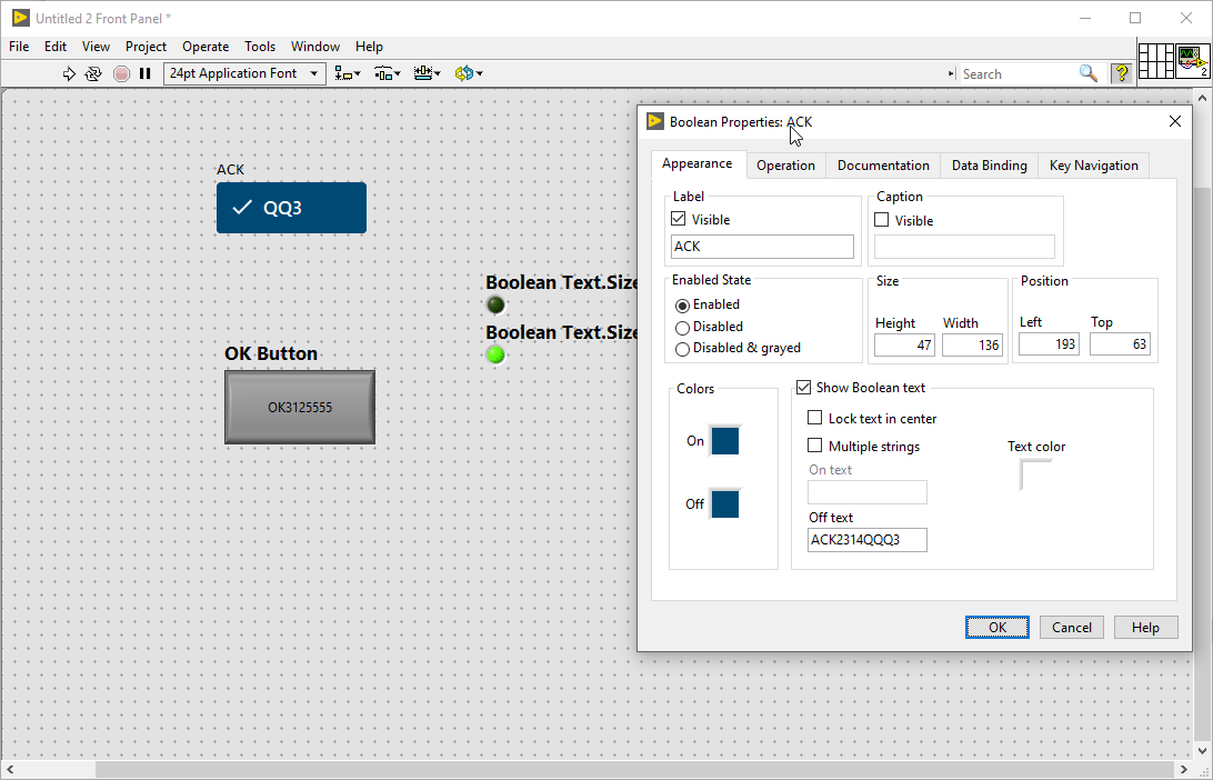 Solved Boolean Text Size To Text The Boolean Text Size Fixed In My