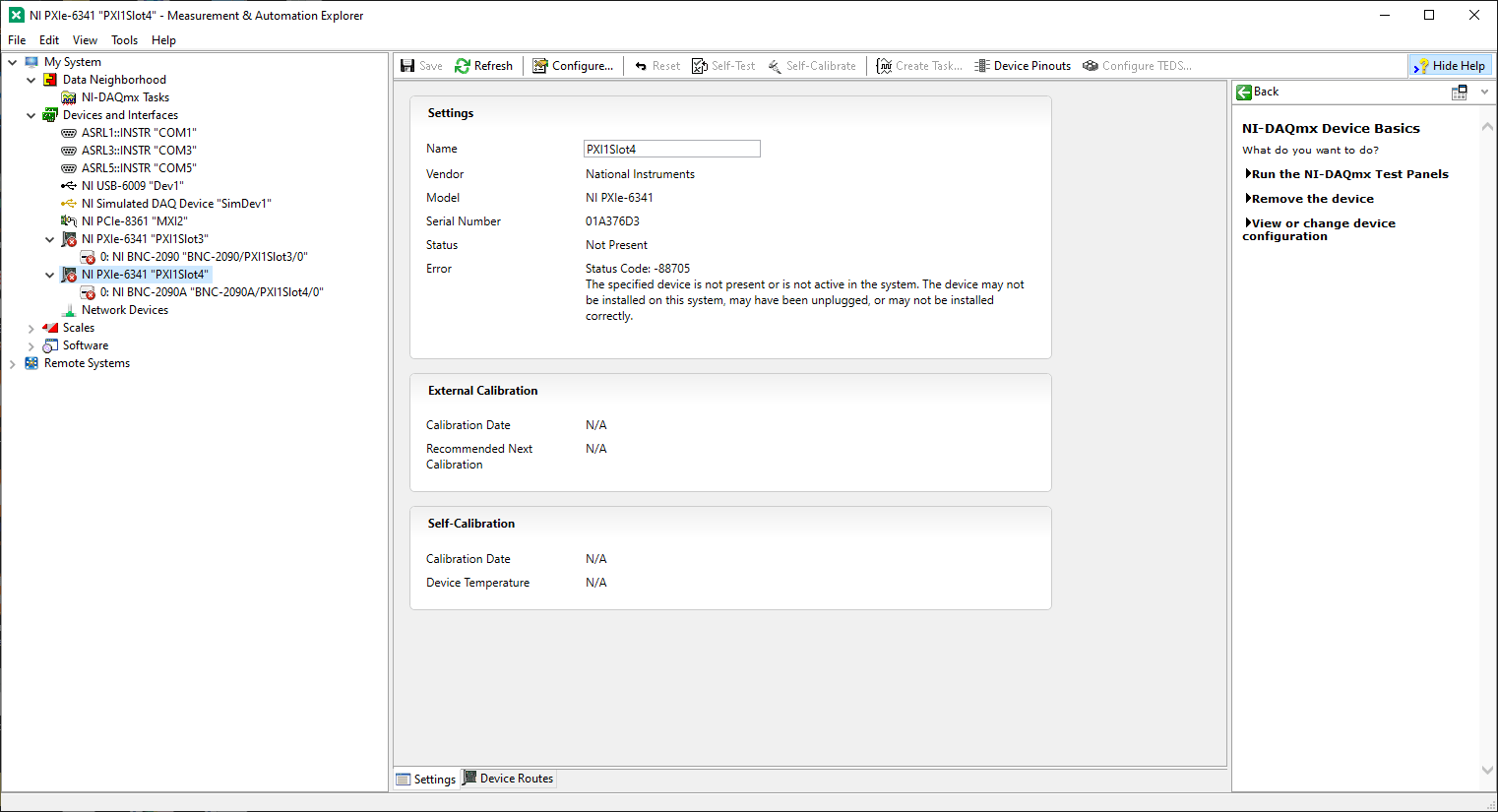 Pxie 6341 Is Not Detected By Ni Max Ni Community