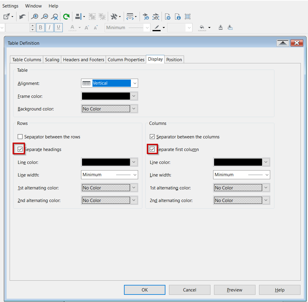 Enable Or Disable Table Display Property Using Script Ni Community