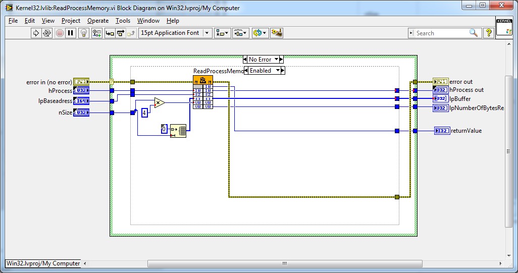 Readprocessmemory Winapi Hard Time Finding Lv Clfn Settings Ni