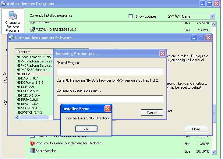 Failed To Uninstall And Re Install Any Software From Ni Developer Suite