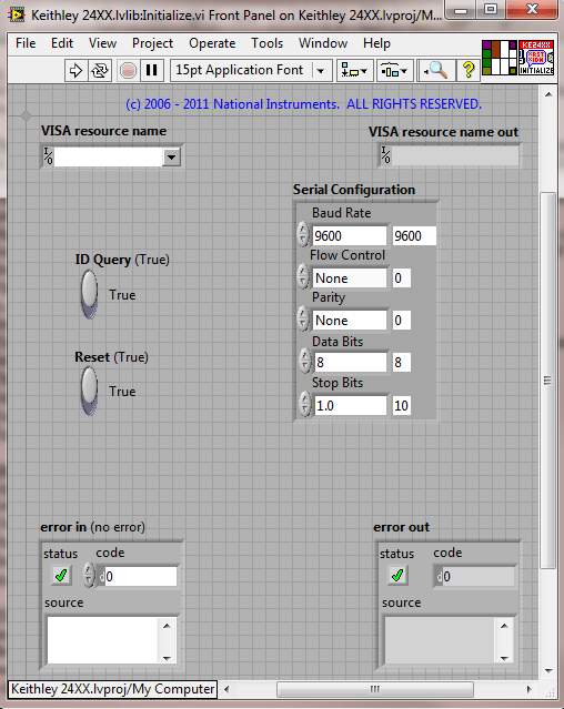 Trying To Interface Keithley 2400 Sourcemeter Using Rs 232 Ni Community