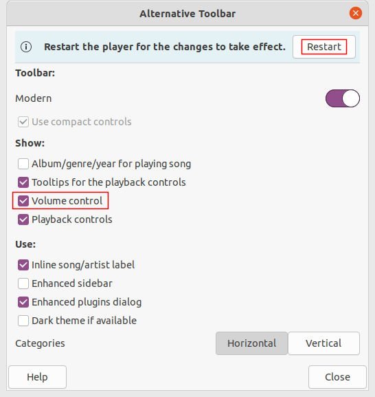 How to Enable the 'Volume Control' in Rhythmbox Music Player - FOSTips