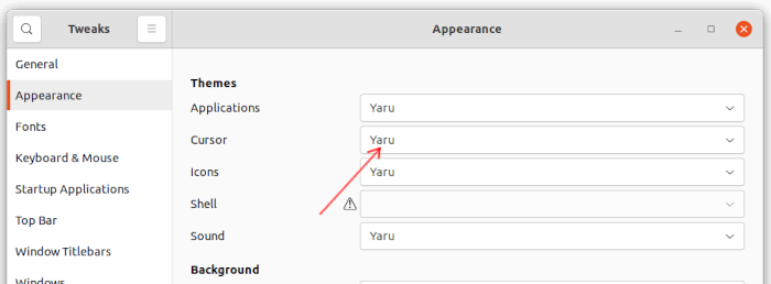 How to Change the Mouse Cursor in Ubuntu 22.04 / Fedora 36 Gnome ...