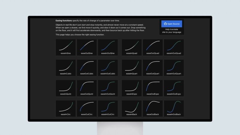 Easing Functions Cheat Sheet - Fountn