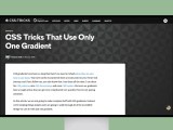 Css Tricks That Use Only One Gradient Fountn