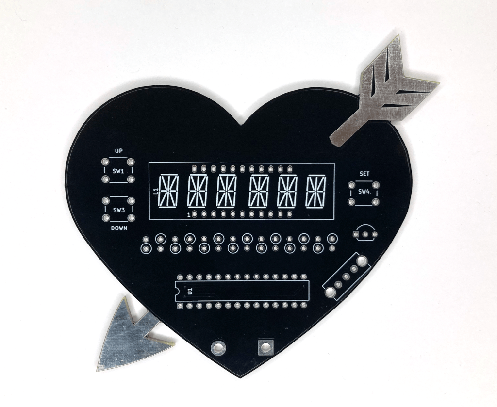 Valentine Heart - Soldering Practice Kit - Four Bit Industries LLC