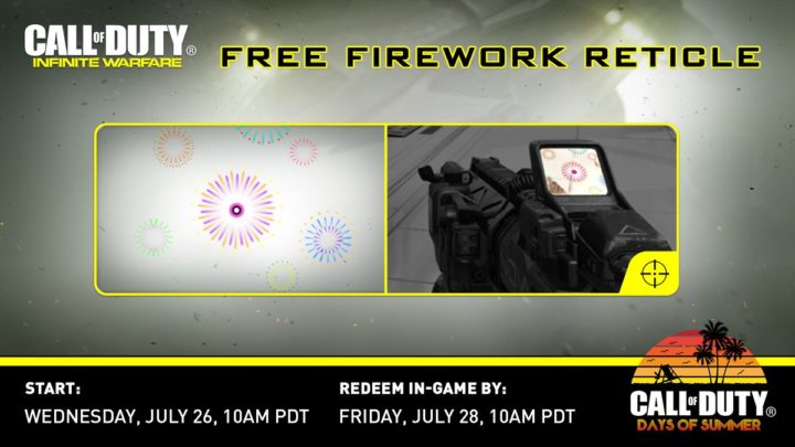 CoD:IW： 季節感たっぷりのレティクル“花火”の無料配布中、季節イベント「デイズ・オブ・サマー」の一環 - EAA FPS News（イー ...