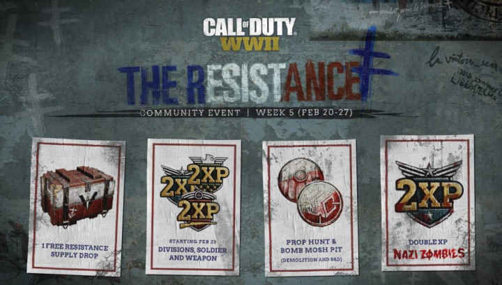 CoD:WWII： 兵士・武器・師団・ゾンビのダブルXPが全プレイリストで開催へ - EAA FPS News（イーエーエー）
