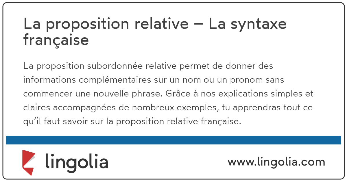 les propositions principales et subordonnées