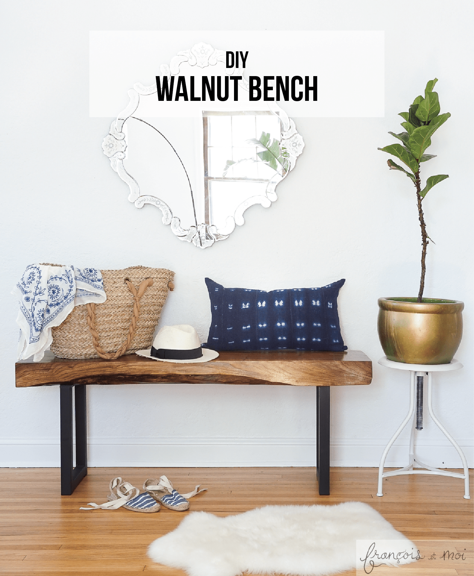 How to Make a Live Edge Walnut Bench - Francois et Moi