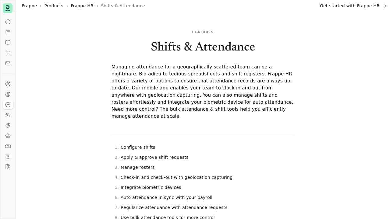 Shifts Attendance