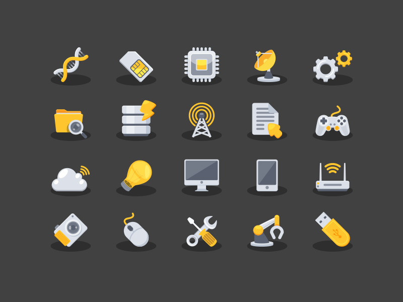Tech Icon Set - Free Download