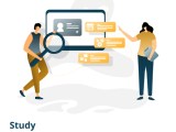 Study Program Flat Design Vector Free Download