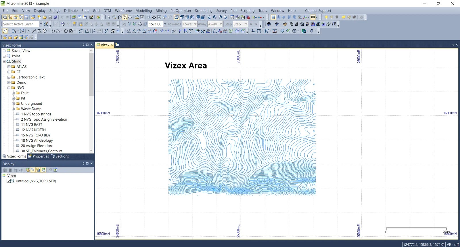 Micromine for Beginners - How to display string file in Micromine