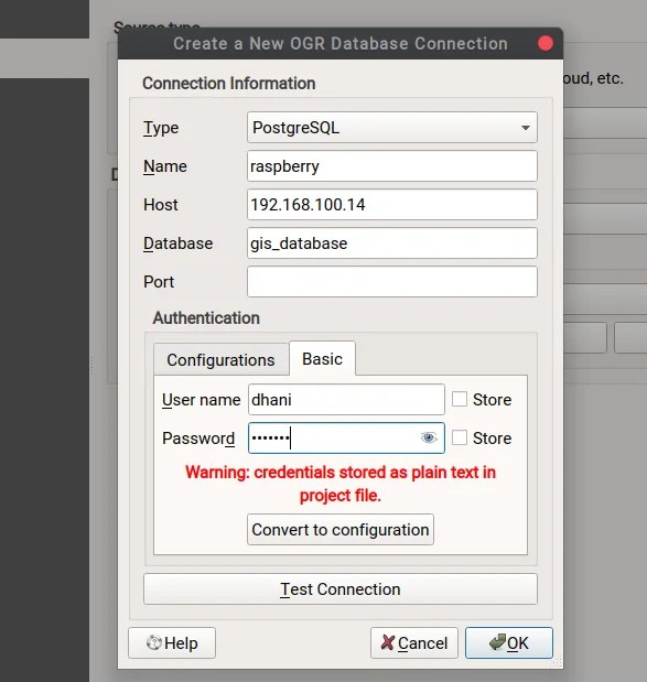 postgresql connect - GIS Tutorial