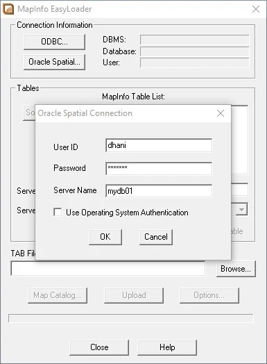 How To Export Mapinfo Table To Oracle Database Gis Tutorial