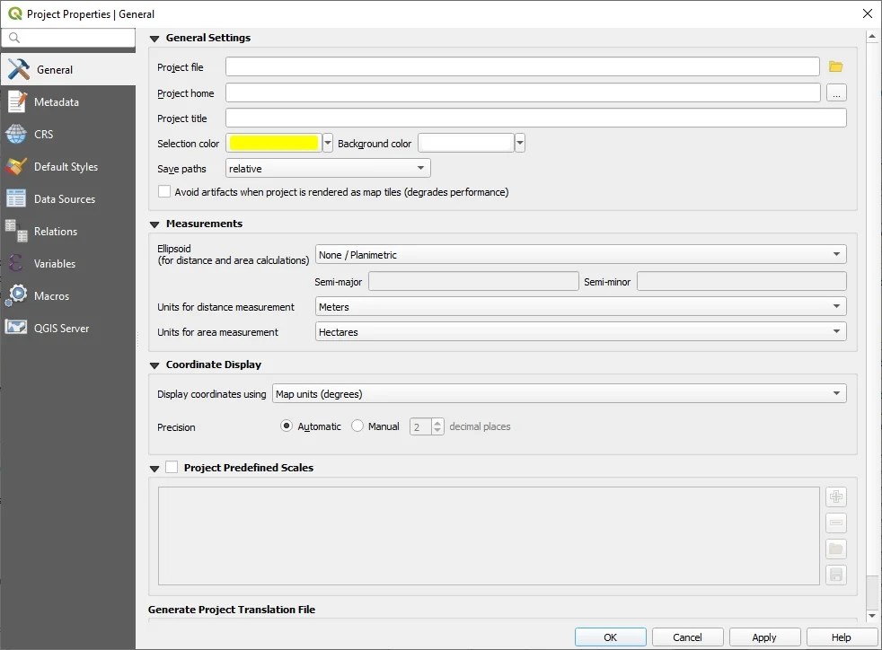 project-settings - Free GIS Tutorial