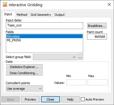 gridding-input - GIS Tutorial
