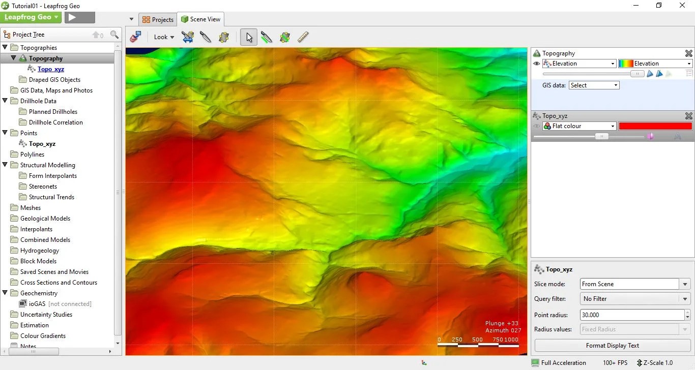 Leapfrog Geo Tutorial Create Topography From Point Data Gis Tutorial