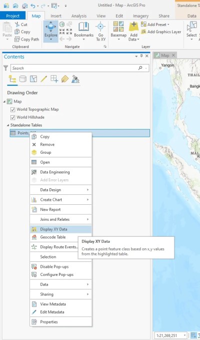 How To Create Point Layer From Microsoft Excel Table In Arcgis Pro Gis Tutorial