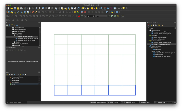 How To Create Multiple Copies Of Polygon In Array In Qgis Gis Tutorial