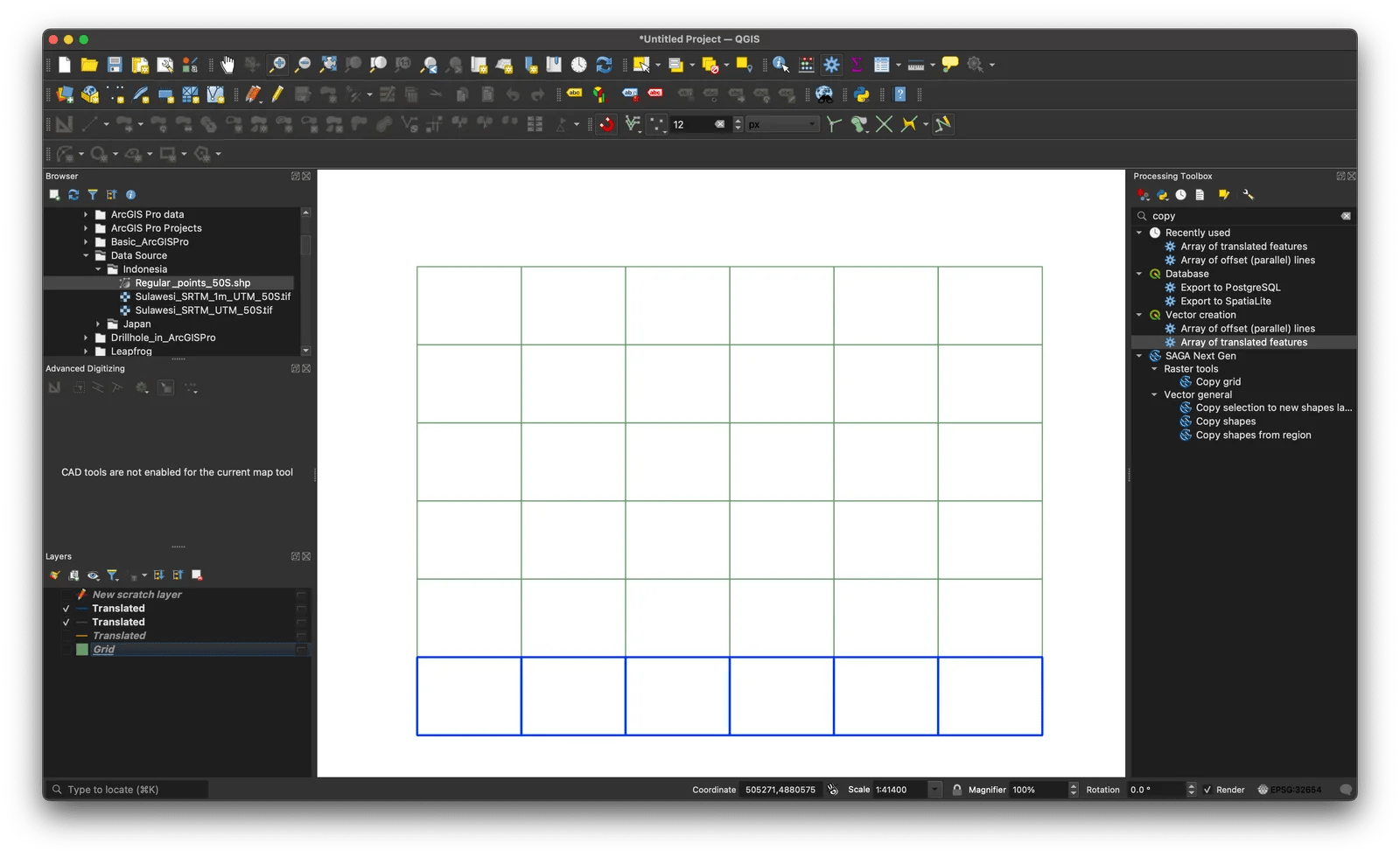 How To Create Multiple Copies Of Polygon In Array In Qgis Gis Tutorial