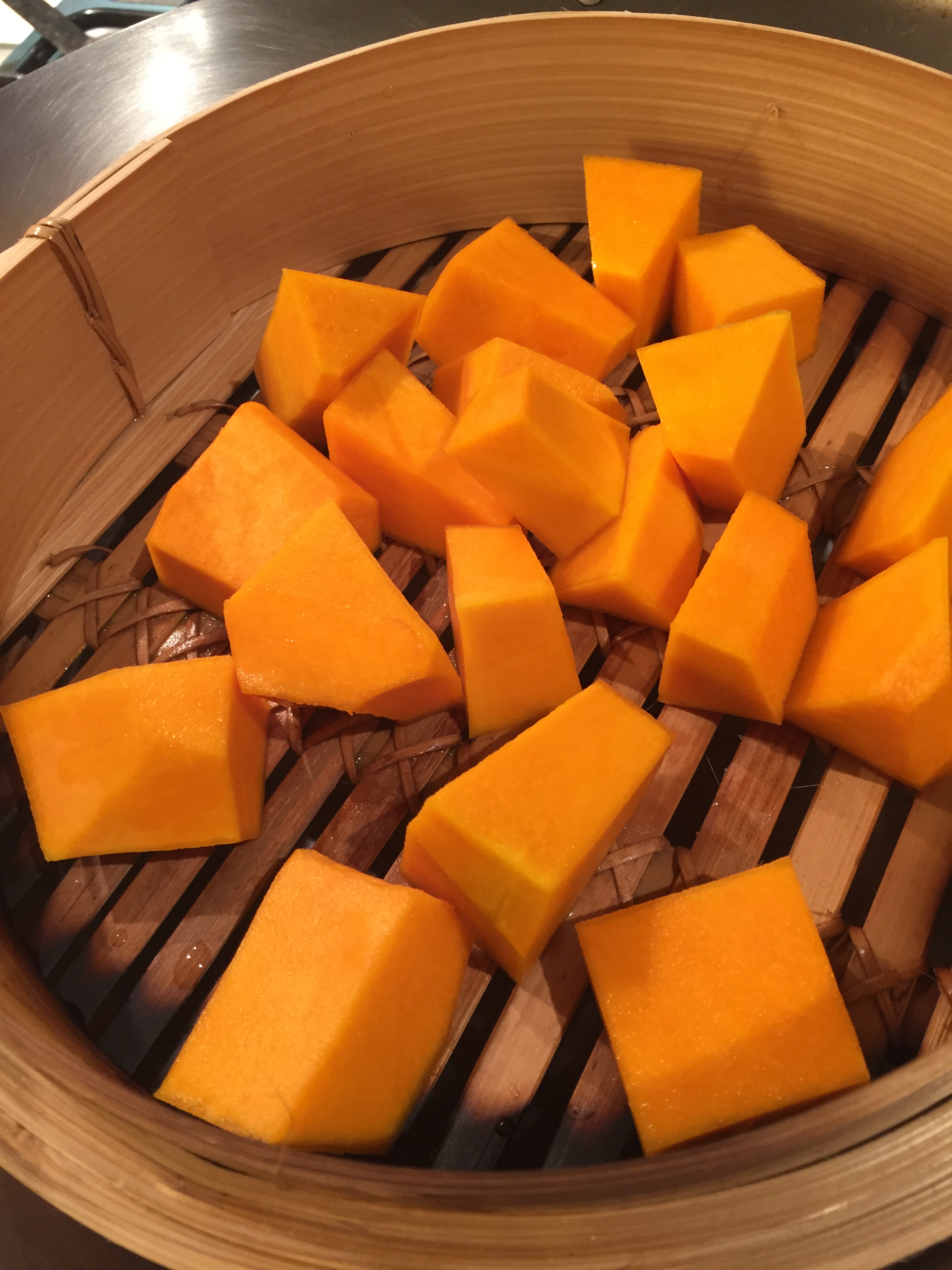 Steamed Pumpkin with salted black bean sauce - freespiritfood