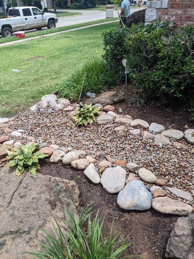 Decorative French Drains, How to make a French Drain Look Good ...