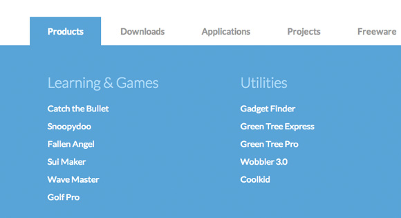 Horizontal Drop-Down Menu - - Fribly
