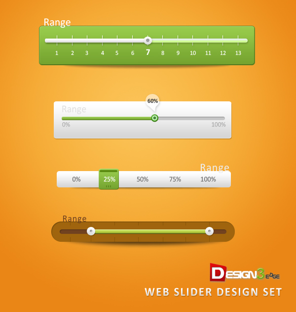 Web Slider Design Set - - Fribly