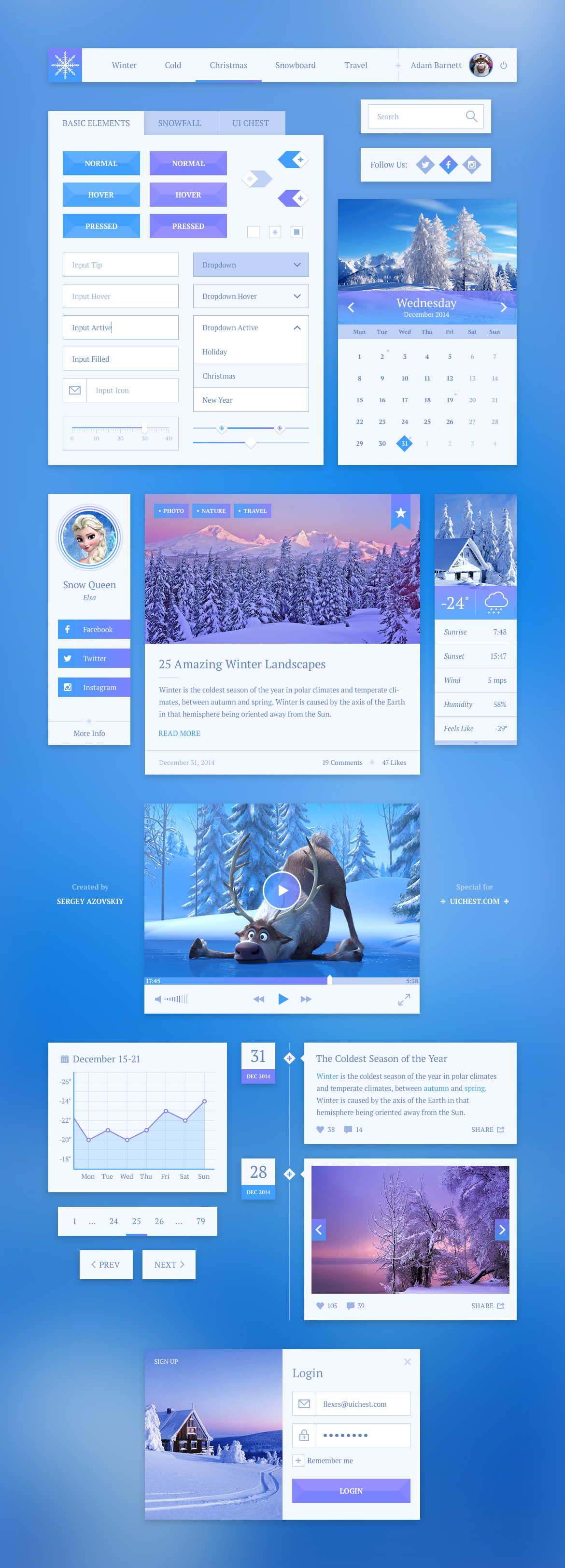 Snowflake UI Kit - - Fribly