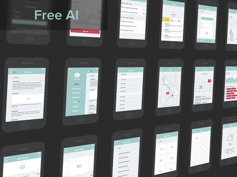 Free Vector UX/UI Wireframe Kit - - Fribly